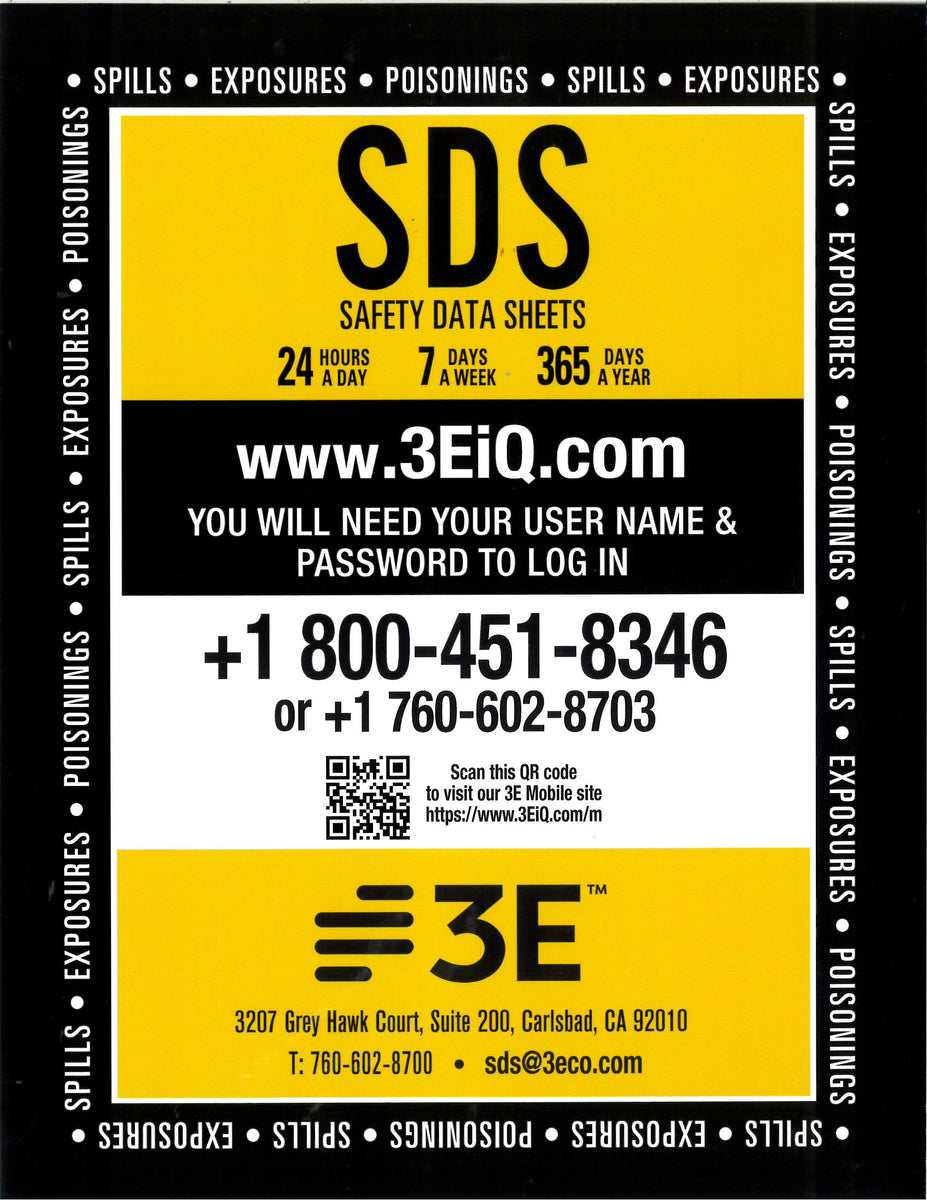 SDS (Safety Data Sheets) Poster – Team Bigos Store