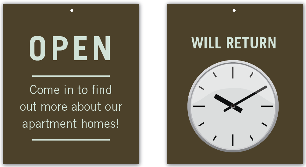 Office Open and Will Return Sign – Team Bigos Store